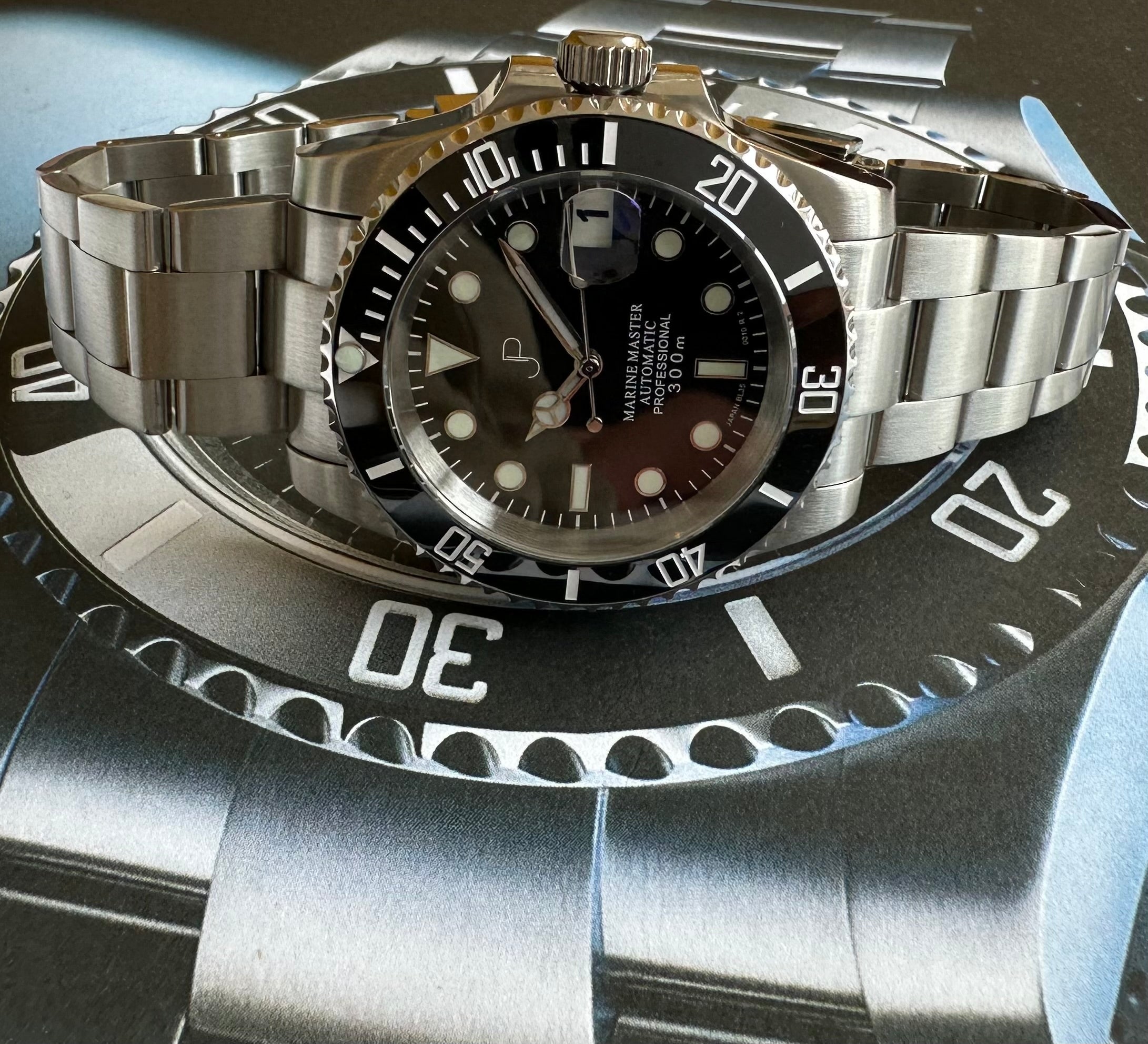 JP Black ceramic classic automatic watch – Lovetomodwatches